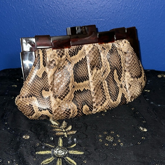 Vintage | Bags | Vintage Bags By Varon Snakeskin Clutch | Poshmark